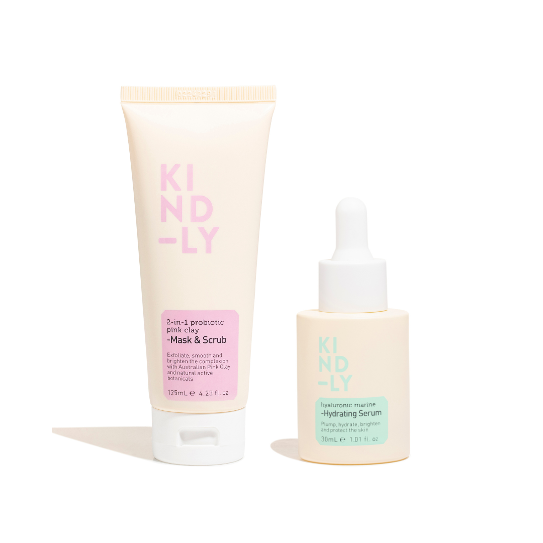 KIND-LY® Pink Clay Mask & Serum Bundle | Australian Natural Skincare