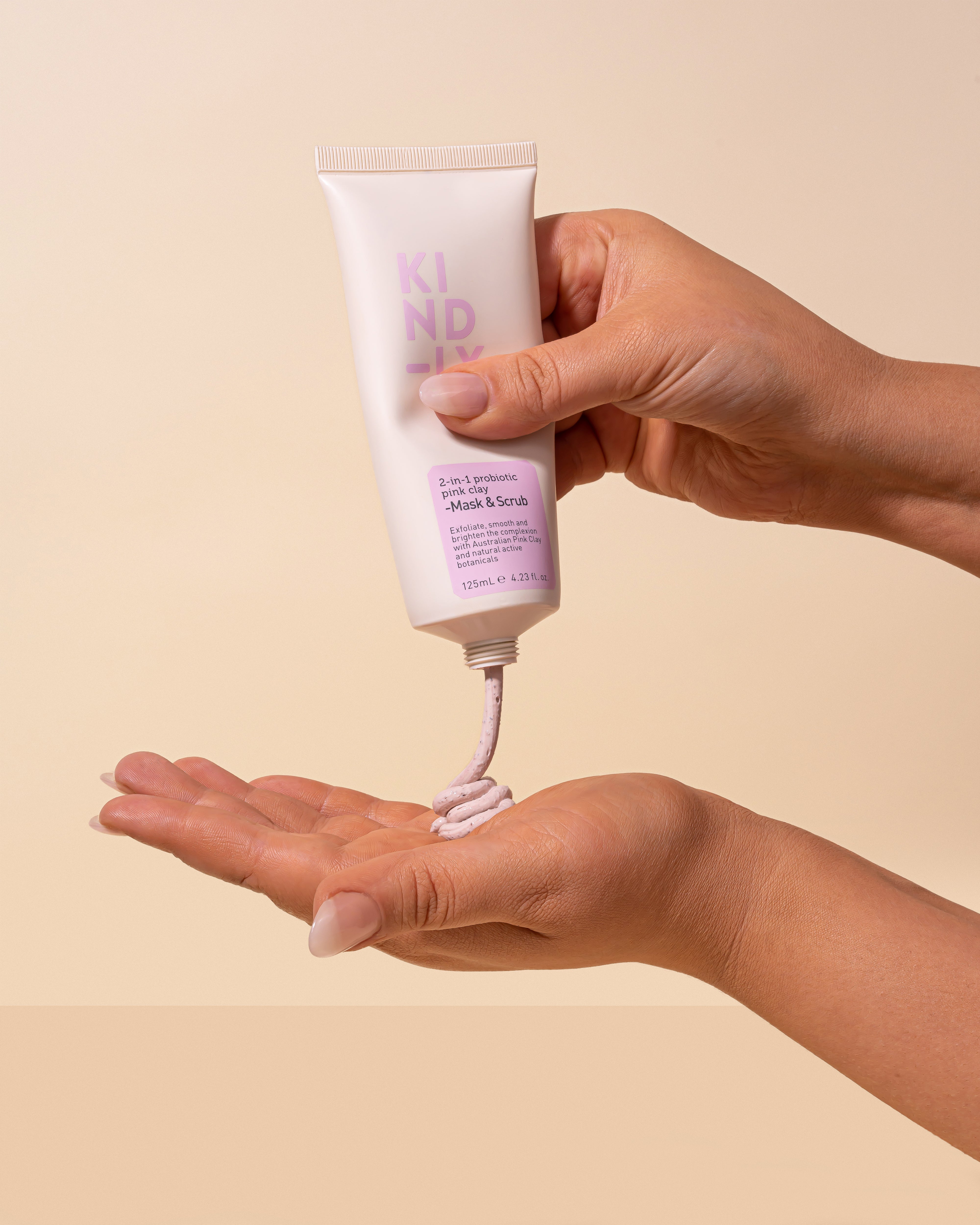Australian Pink Clay Mask | KIND-LY® 2-in-1 Probiotic Pink Clay Mask & Scrub